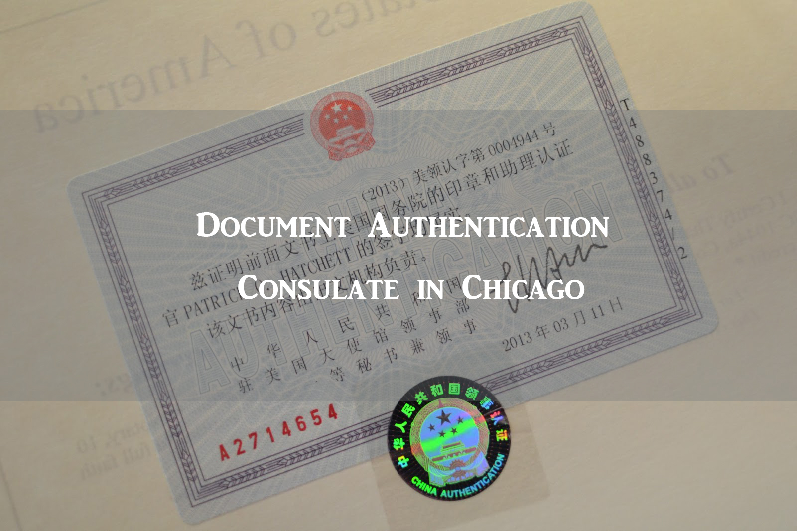 Document Authentication: County, State and Consulate Personal Document ...